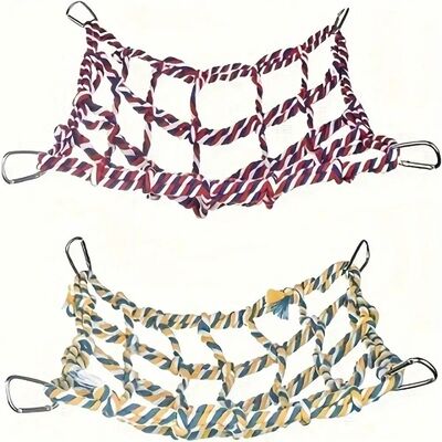 1 pcs Trending Pet Hammock Net Sturdy Braided Bed for Small