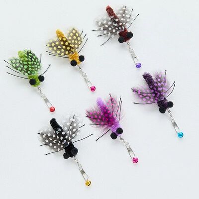 3/5pcs Random Color Cat Sticker Replacement Head Feather Cat