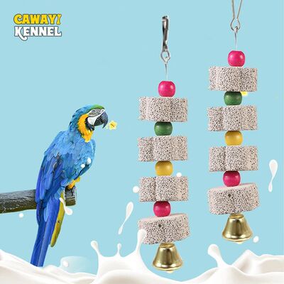 Random Color Bird Cage Toy Mineral Molar Stone Chewing Toy F