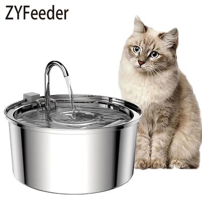 Stainless Steel Pet Water Feeder Cat Automatic Water Fountai