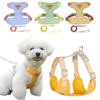 Puppy Harness Leash Set for Small Medium Dog Cat Vest Breath