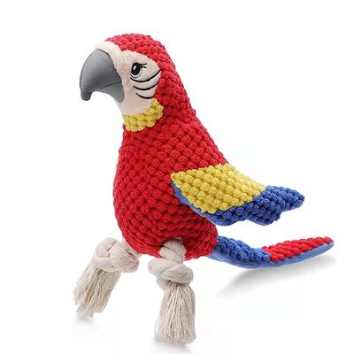 1PC Parrot Shaped Dog Toy With Squeaking Filling Suitable Fo