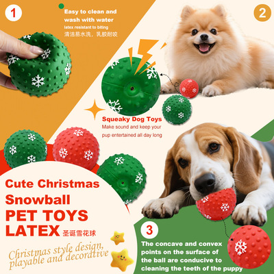 Christmas Toy Snowflake Ball Dog Training Consumes Physical