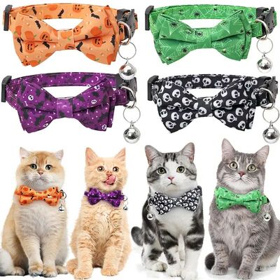 Pet Breakaway Cat Collar Halloween Tie Bow Cute Puppy Kitten