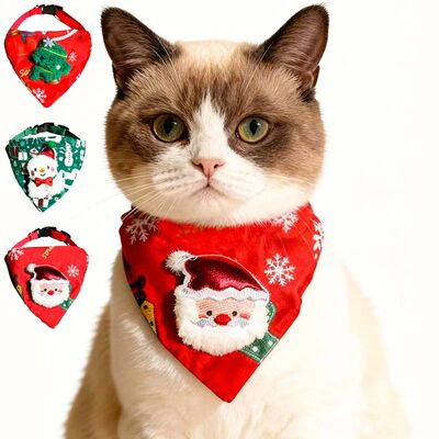 Cute Christmas Dog Collar Dirt-resistant Christmas Decor Dog