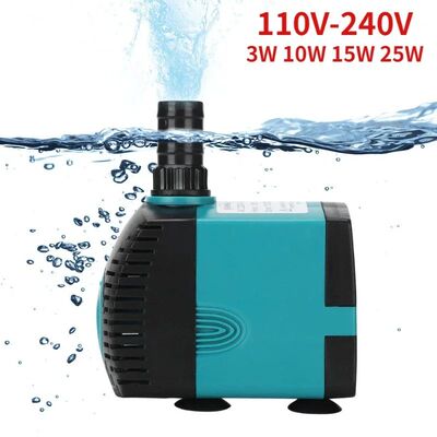 110V-240V Fish Tank Water Fountain Pump Filter 3W 10W 15W 25