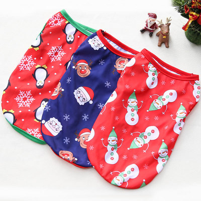 Dog Cat Christmas Vest Clothes Small Medium Dog Teddy Bear E