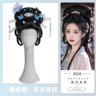 懒人一体式手钩汉服发髻