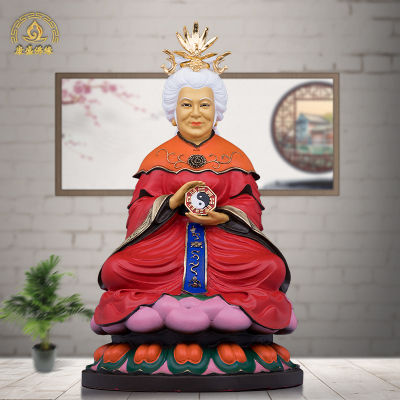 祥狮纯铜无生老母神像中式客厅