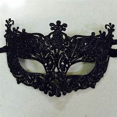 Party Mask Cosplay Face Cover Glitter Shinny Women Ribbon My
