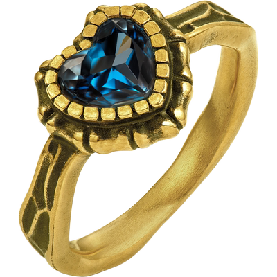 周大福复古黄金爱心戒指独白