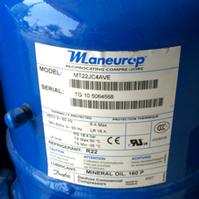 MT22JC4AVE MTZ22JC4AVE原装法国美优乐小2匹中低温冷库压缩机