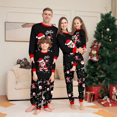 Christmas pajamas pyjamas family set2025欧美圣诞亲子家居睡衣