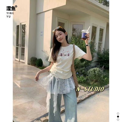 NF5034大码韩系卡通印花T恤女