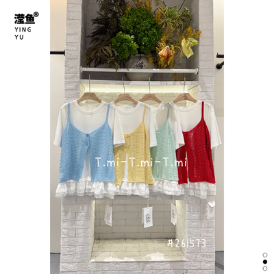 Tmi261573大码针织背心套装女