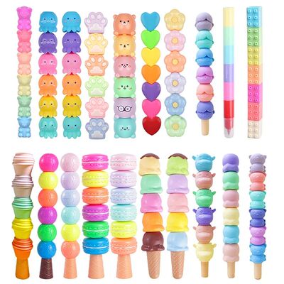1pcs Creative 5 Color Highlighter Cartoon Cute Shape Highlig