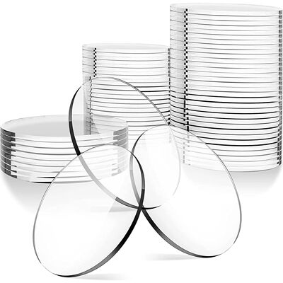 10/20/30/40/50 Pcs Clear Acrylic Round Blank 2/3/4/6 Inch 2m
