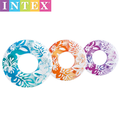 正品INTEX-59251成人游泳圈芙蓉花浮圈充气救生圈腋下圈 直径91CM
