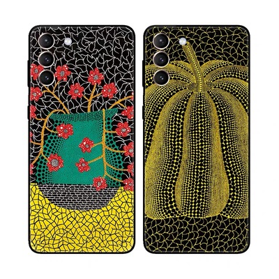 草间弥生适用于三星S26ultra/S25FE/S25/S23磨砂手机壳S22ultra艺术A56/A55/A54/A17/A25插画A57南瓜A36/A35