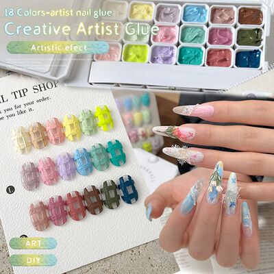 18-Colors Solid Gel Nail Gel Semi Permanent Nail Art Soaking