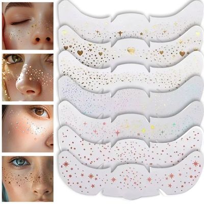 Freckles Glitter Stamping Tattoo Stickers Makeup Patches Met