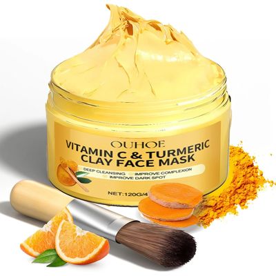 Turmeric Vitamin C Clay Mask  Deep Cleansing Facial Improves