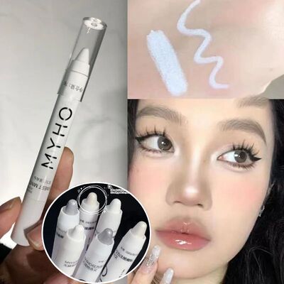 3 Colors Glitter Lying Silkworm Pen Matte White Pearlescent