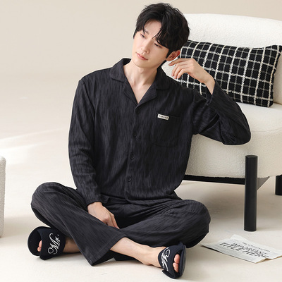 7XL睡衣男士厚款德绒长袖青少年秋冬季特大码300-330斤家居服套装