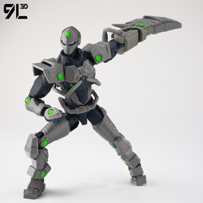 正版9L3D多关节可动人偶无敌少侠科技夹克幸运13爆款网红创意手办