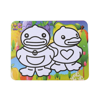 diy沙画儿童彩沙手工制作