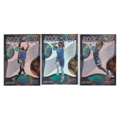 球星卡 勒布朗詹姆斯恩比德莫兰特 rock折射帕尼尼22-23recon