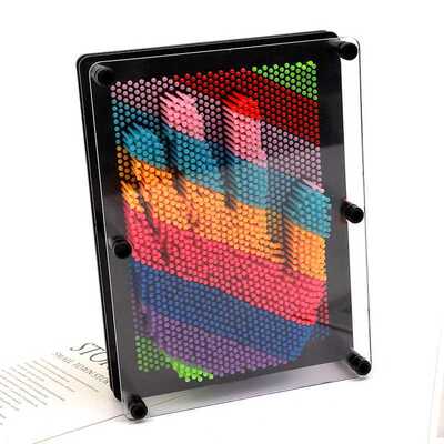 彩虹手印百变针画 3D立体手模克隆印手抖音新奇特 少儿礼物pinart