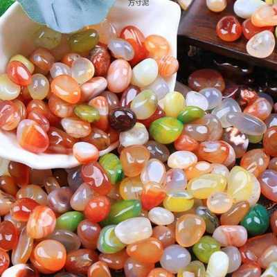 雨花石南京原石鹅卵石多肉铺面鱼缸花盆盆栽七五彩色小子