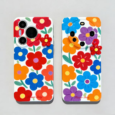 适用于华为荣耀Magic8ProAir彩绘花朵手机壳magic3创意6浪漫5全包4lite防摔荣耀magic7pro新潮春日繁花保护套