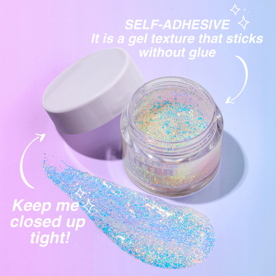 4 colors Colorful gel liquid highlight facial body sequins