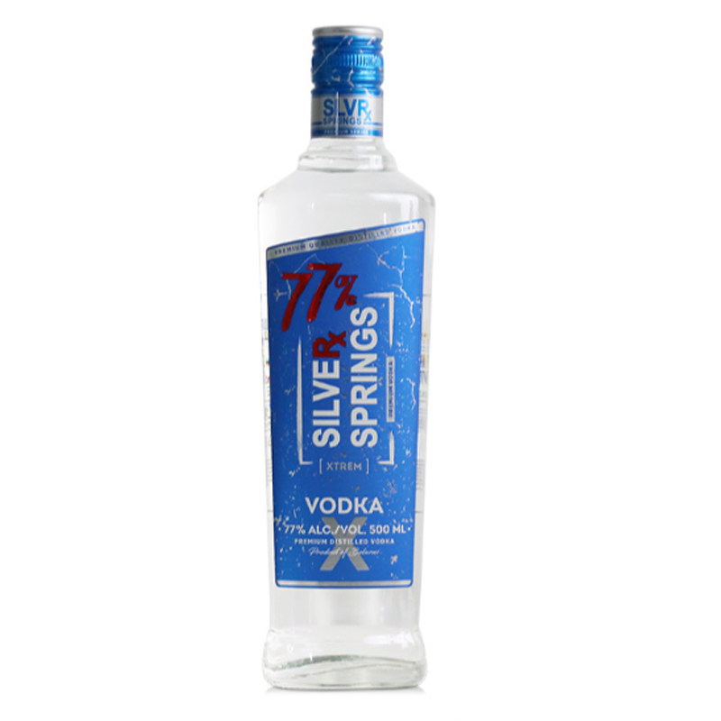 火焰鸡尾酒基酒烈酒 蓝魂77度伏特加 VODKA进口洋酒白俄罗斯500ml