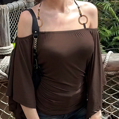 2025夏季女装街头辣妹新款一字肩