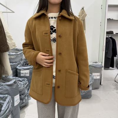 爱情的模漾  韩国代购 AC035（gallery）皮毛一體外套