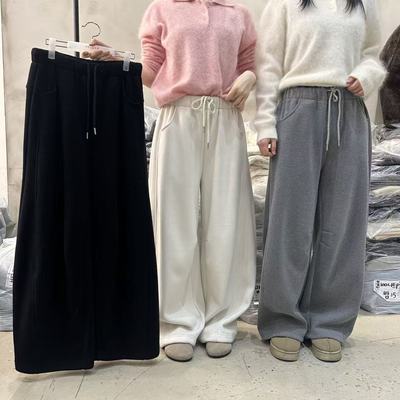 爱情的模漾  韩国代购 AB005（helder）鬆緊腰加絨褲子