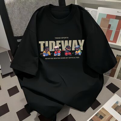 0-CROWORLD 0-CROWORLD 100%纯棉短袖t恤男美式高街夏季新款体恤