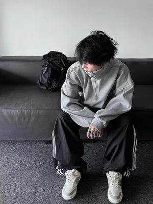 cleanfit半拉链卫衣男高级感