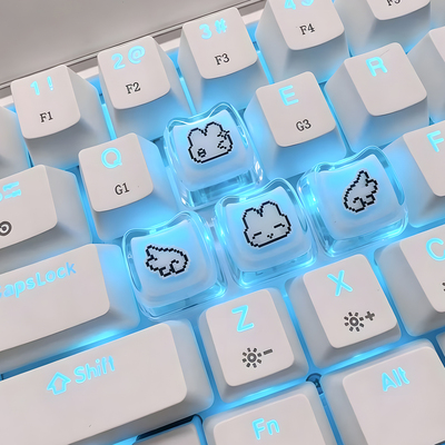 MOA像素兔透光磁轴键盘键帽