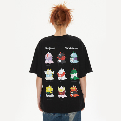 TKTS哥斯拉恐龙夏季情侣短袖上衣