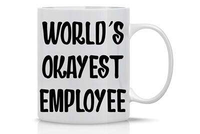 ins趣味world's okayest employee白领陶瓷咖啡牛奶马克茶水杯