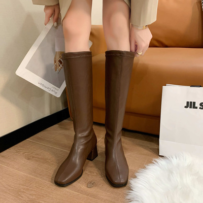 Women's plus size knee high boots, long boots女大码不过膝靴
