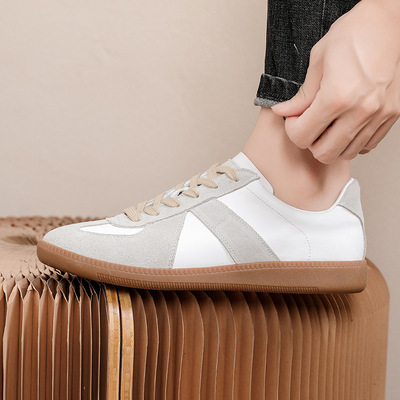 Men moral training shoes low cut genuine leather board shoes