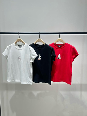 【M联名】正品印花T恤2026夏新品弹力精梳棉烫钻MBF2TEE026