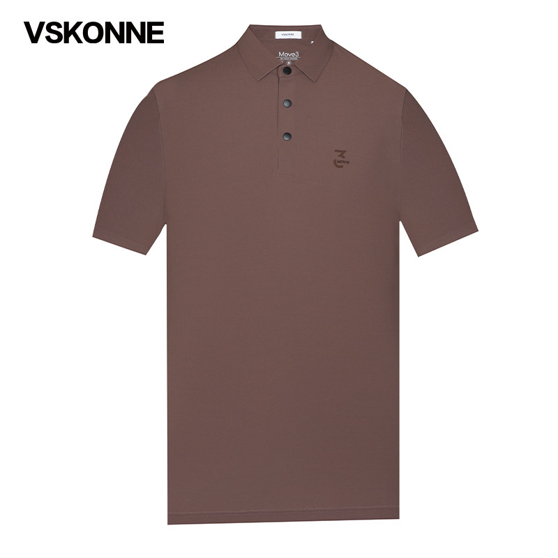 VSKONNE/威斯康尼男装夏季男士新品凉感易打理通勤翻领短袖polo衫