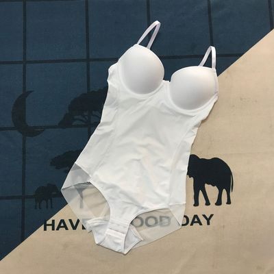 带胸垫塑身连体衣内搭 Underwire White Bodysuit Women Shapers