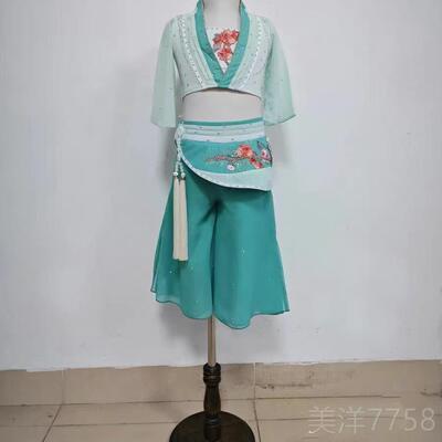 高档江南采莲儿童演出服孩小表演服古典舞独舞戏莲舞考中艺国舞蹈